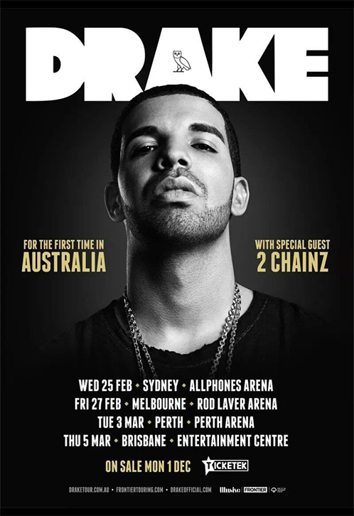Drake Announces Australian Tour w/ 2 Chainz